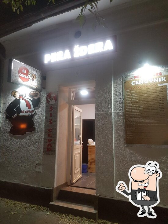 Menu at Пера Ждера restaurant, Sombor