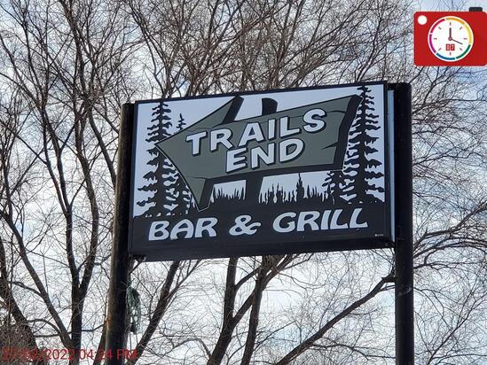 Menu at Trails End pub & bar, Minnesota City