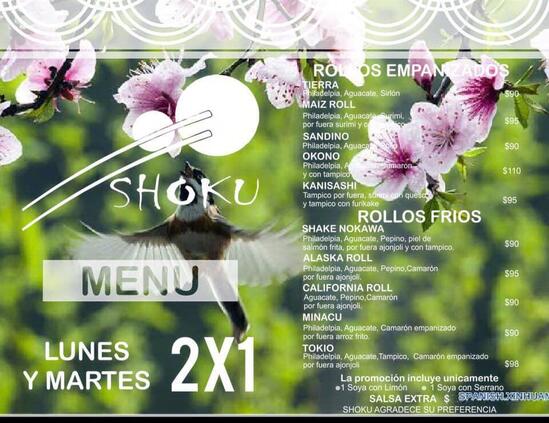 Carta del restaurante Shoku Sushi Saltillo400, Torreón, Calzada ...