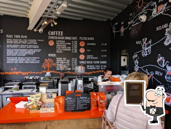 Menu at Top Shelf Coffee Bar, Galway