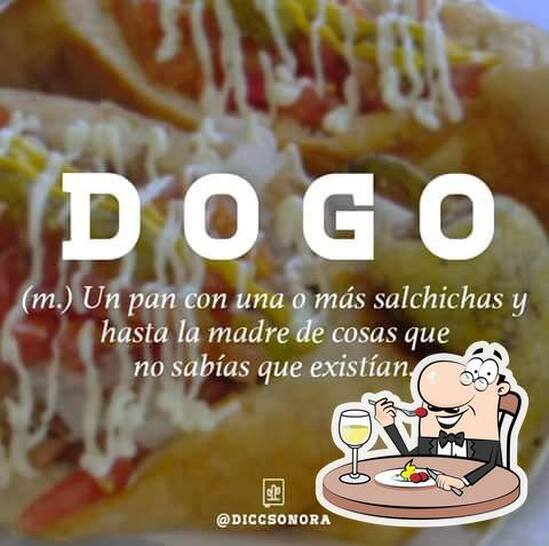 Menu at Dogos chabeto restaurant, Pueblo Yaqui, Carrillo Puerto 101A