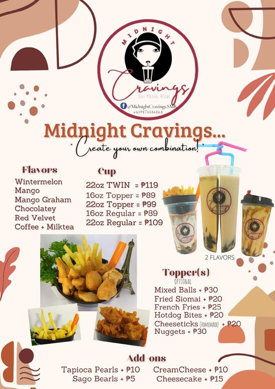 Menu at Midnight Cravings - San Mateo Rizal pub & bar, San Mateo