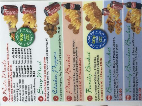Menu at Selby Fried Chicken, Selby
