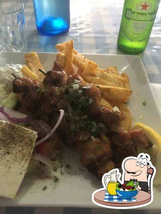 Menu at Manoli's Greek Taverna restaurant, Darwin City