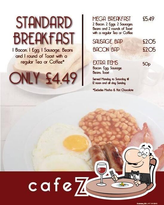 Cafe Zinho, Middleton - Restaurant menu, prices and reviews