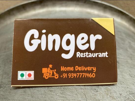 Menu at Ginger Restaurant, India, X89V+2VV