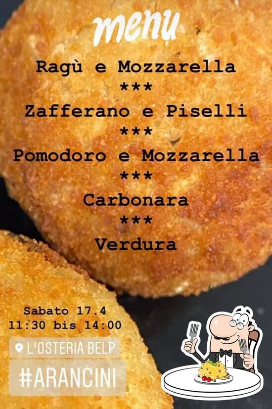 Menu at L'Osteria Ristorante Pizzeria, Belp