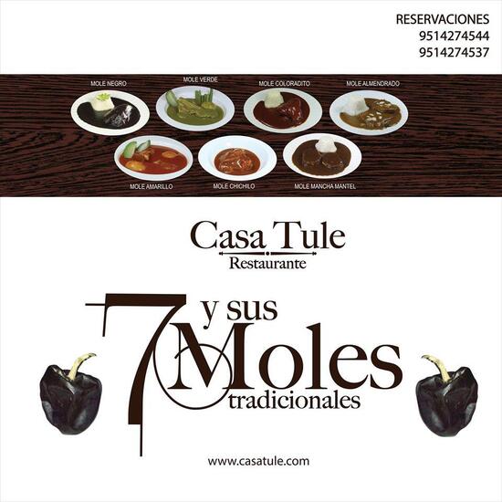 Menu at Casa Tule Restaurant, Santa María del Tule