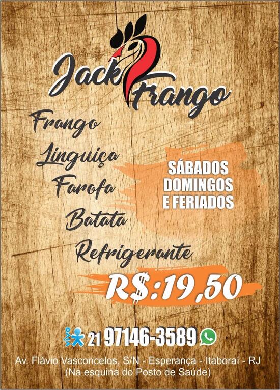 Menu em Jack Frangos restaurante, Itaboraí