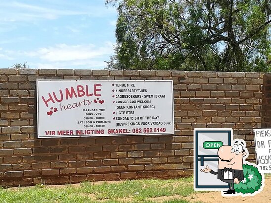 Menu at Humble Hearts restaurant, Rustenburg, R104 OLD Pretoria Road ...