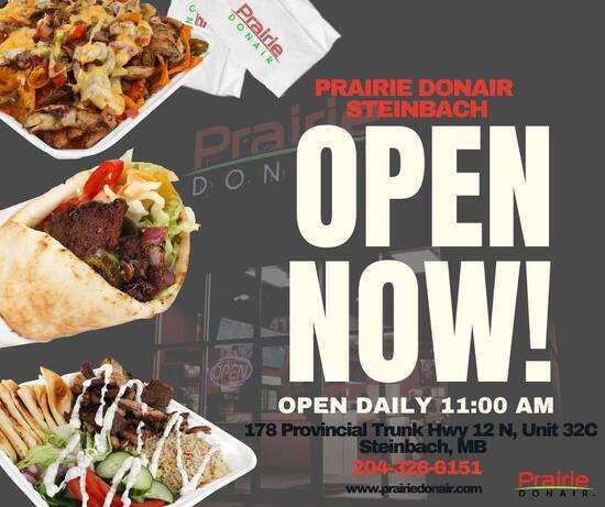 Menu at Prairie Donair Steinbach, Steinbach