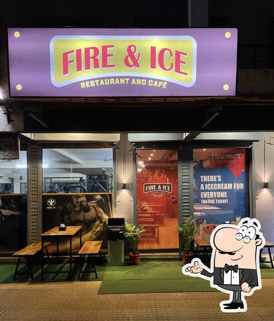 Menu at Fire and Ice Café, Chiplun