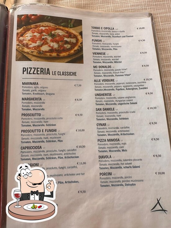Menu da Pizzeria Grado Villagio Europa, Grado Pineta