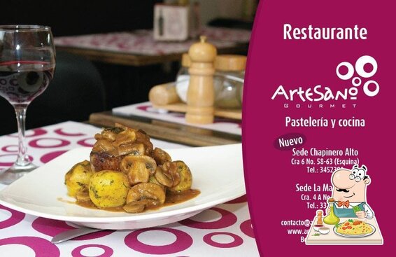Menu at artesano gourmet restaurant, Bogotá, Distrito Especial