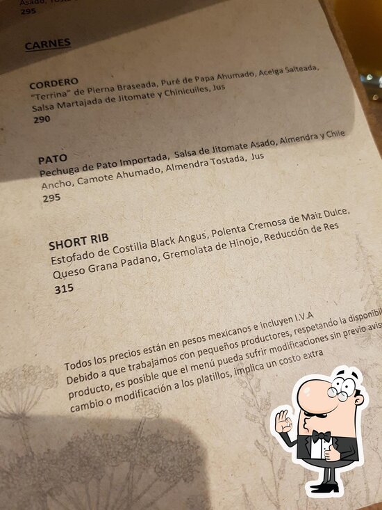 Carta de Restaurante Allium, Guadalajara