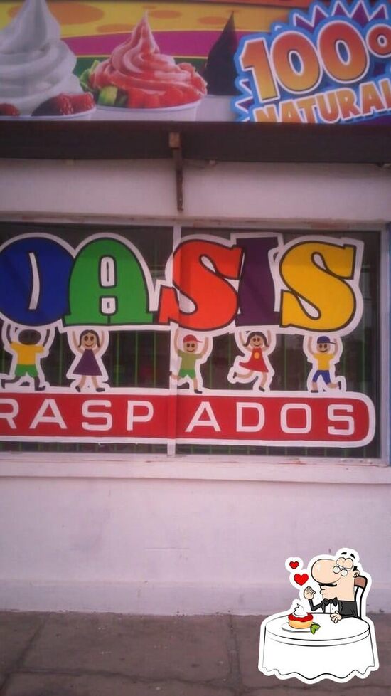 Menu at Oasis Raspados desserts, Puerto Peñasco