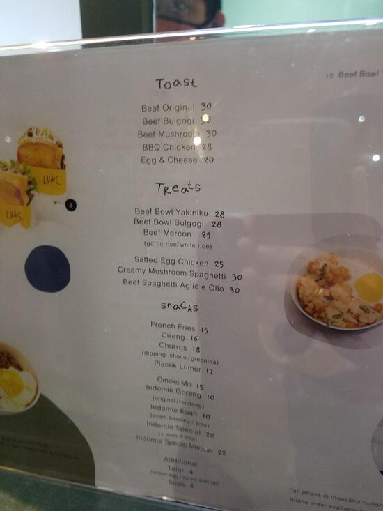 Menu at Ludic Cafe, Surabaya