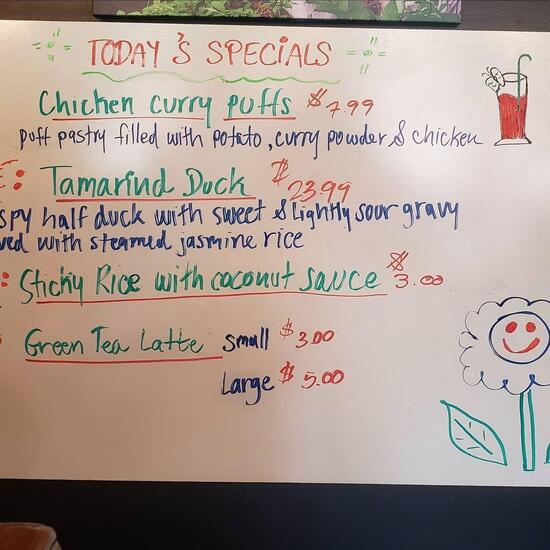 Menu at PhuThai 611 restaurant, USA