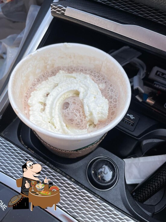Menu at Starbucks Drive Thru, Newcastle-under-Lyme