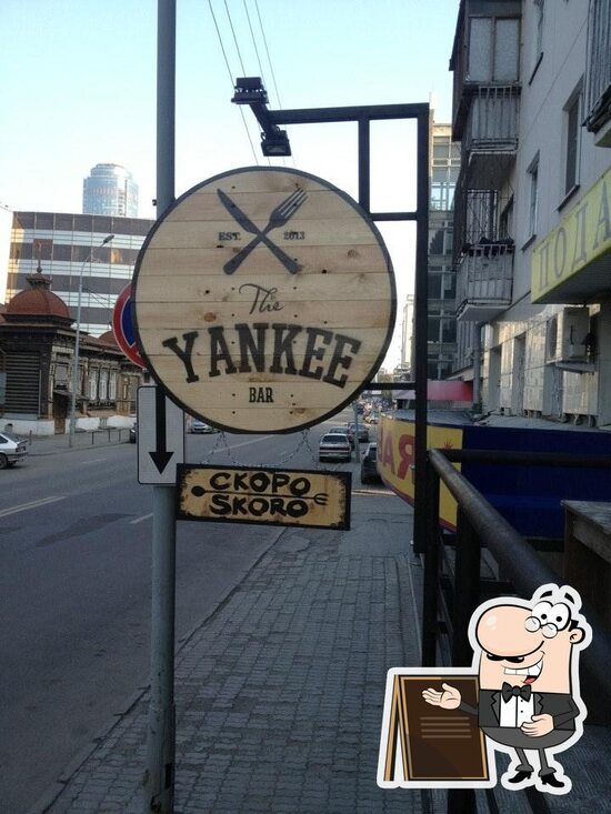 Menu at The yankee bar, Yekaterinburg