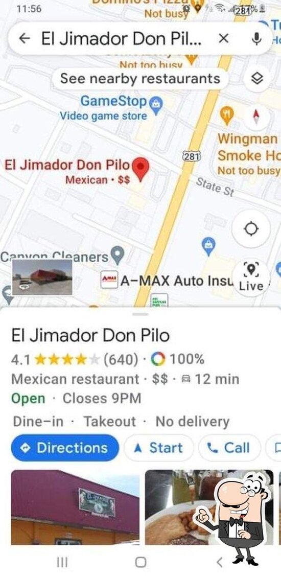 Menu at El Jimador Don Pilo restaurant, Marble Falls