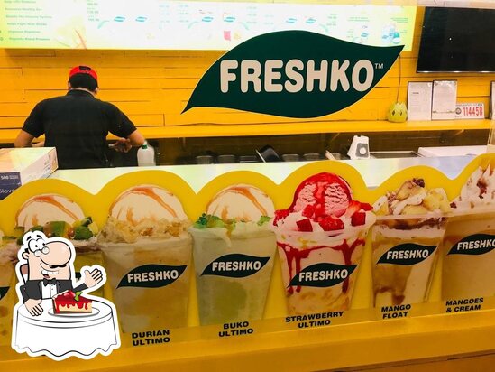 Menu at Freshko Mango Jetti desserts, Davao City