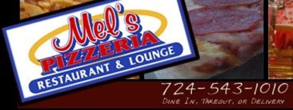 Menu at Mel's Pizzeria, Kittanning