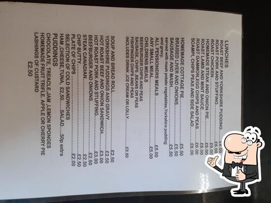 Menu at The New Primrose Cafe, Castleford