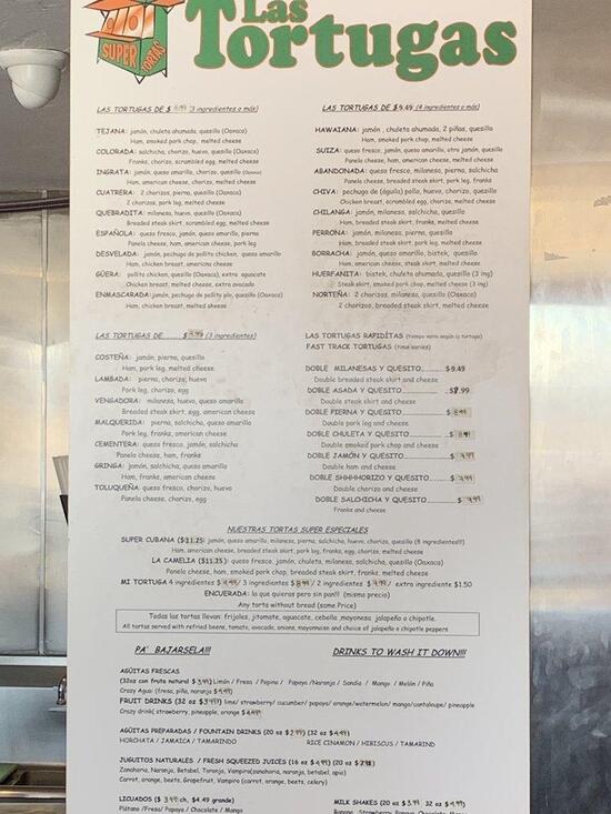 Menu at Las Tortugas Commerce City restaurant, Commerce City, CO-2