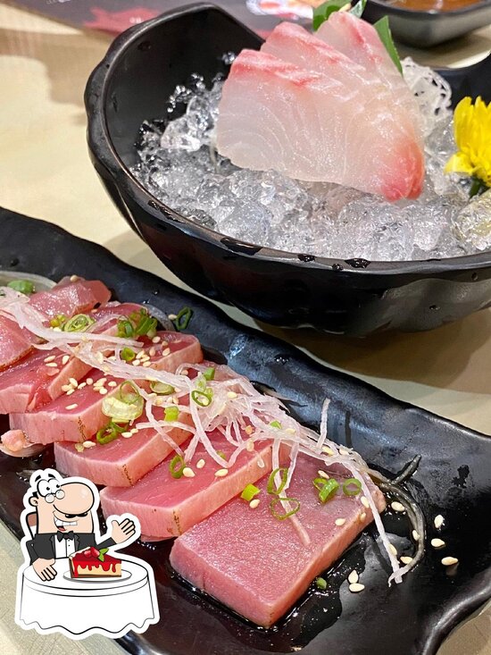 Menu at Haru Japanese buffet restaurant, Pattaya City