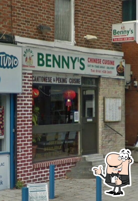 Menu at Benny's fast food, Cheadle