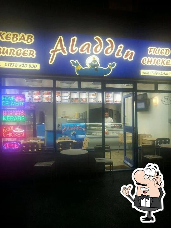 Menu at Aladdin fast food, Hove