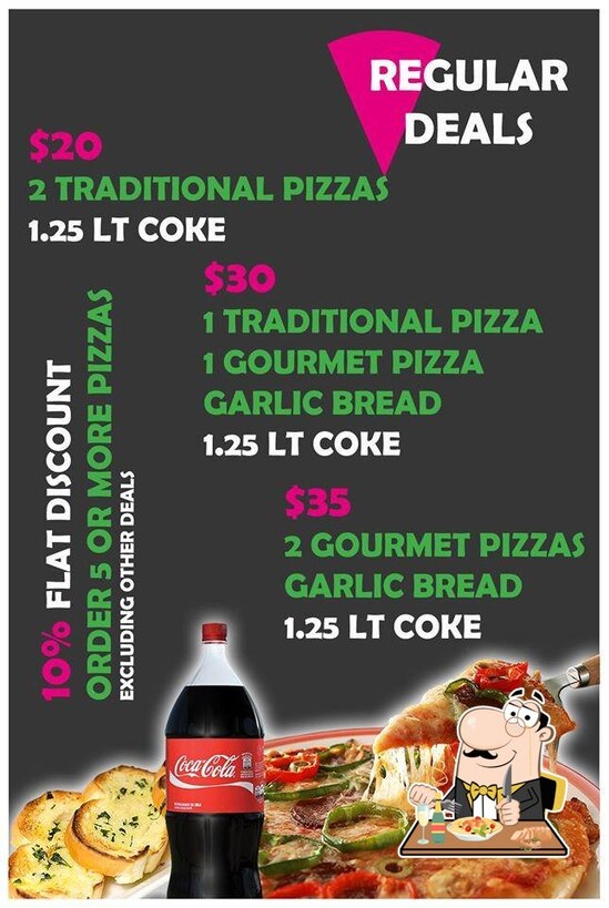 Menu at Ali Baba Kebab & Pizzeria, Wodonga