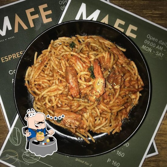 Menu at MAFE Coffee House, Manila