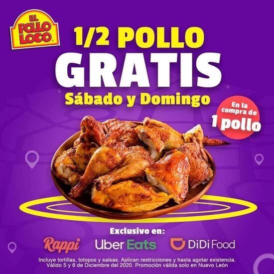 Carta del restaurante Pollo Loco Eloy Cavazos, Guadalupe