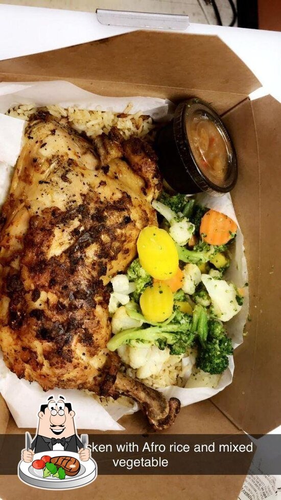 Menu at AFRO EATS restaurant, Baltimore