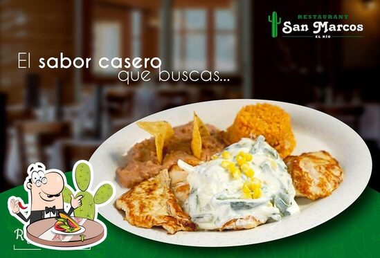 Menu at San Marcos restaurant, Tijuana