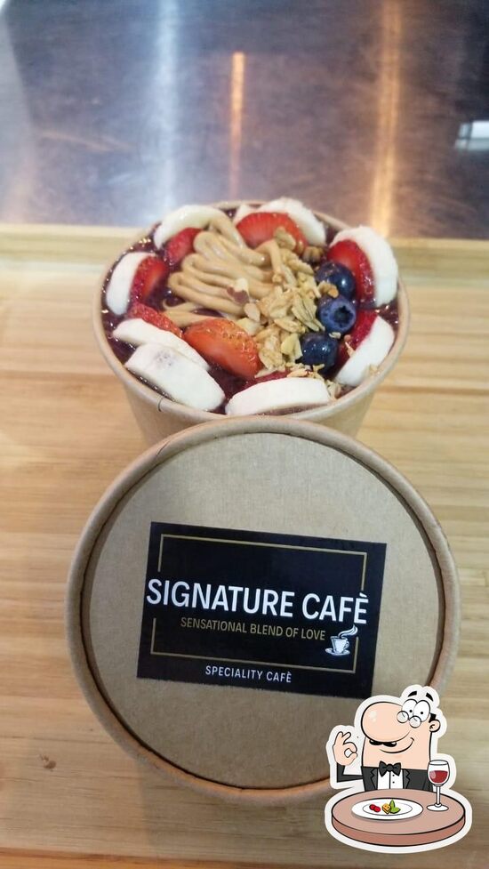 Menu at Signature cafe, Abu Dhabi, 34 Al Hijrah St