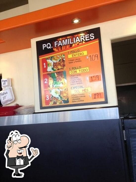 Menu at El Pollo Asil restaurant, Tijuana, Independencia Mz 415