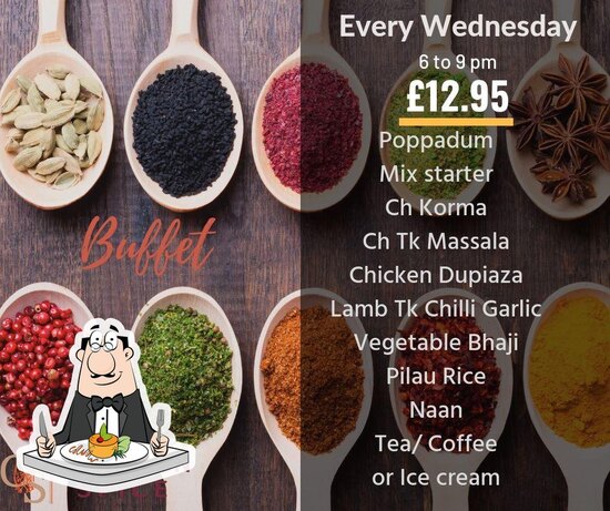 Menu at Cardamon Spice restaurant, Forres