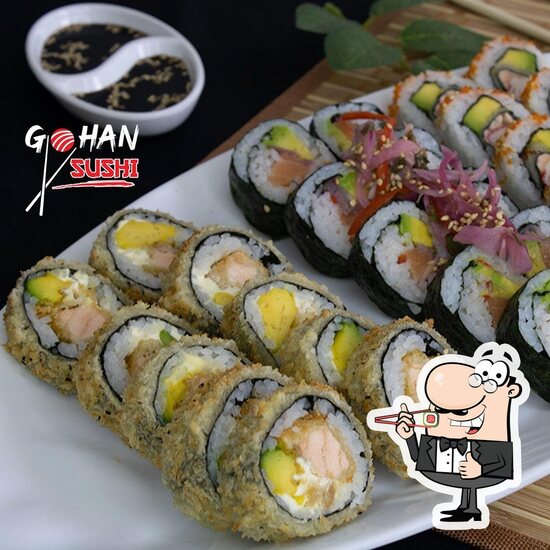 Menu at Gohan sushi restaurant, Bogotá