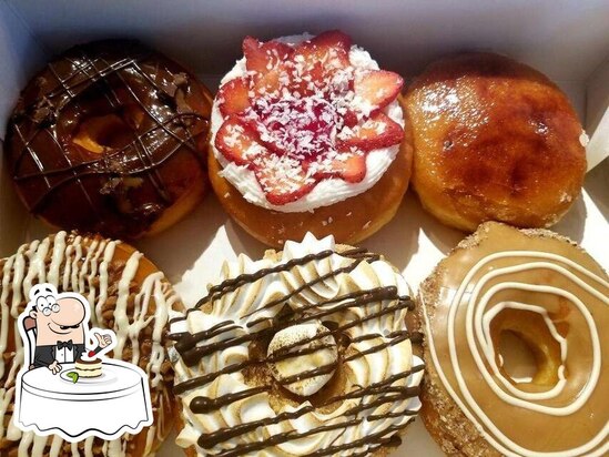 Menu at Destination Doughnuts cafe, Edmonton