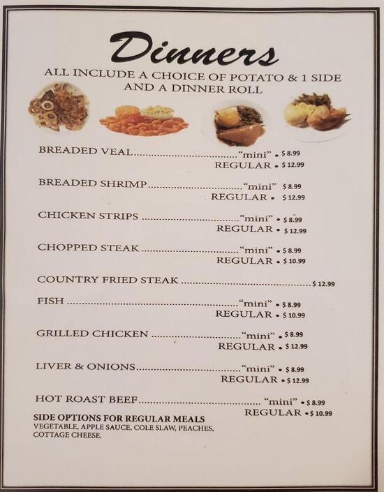 Menu at Granny's Kitchen restaurant, Woodville