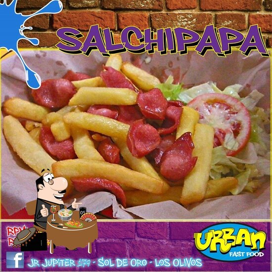 Menu at URBAN fast food, Lima