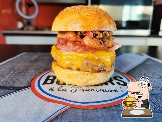 Menu au Emy's burger restaurant, France