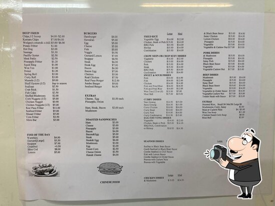 Menu at Yummy's Takeaways restaurant, Hawera