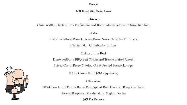 Menu at The Flintlock at Cheddleton restaurant, Leek