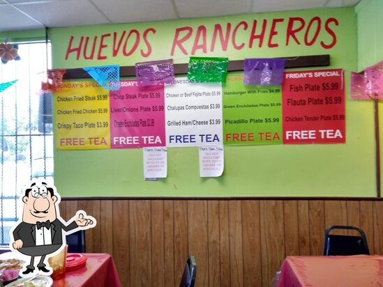 Menu at Peter El Norteño restaurant, San Antonio