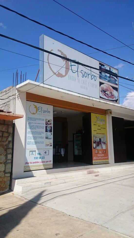 Menu at El Sorbo barra de café y tortas, Oaxaca