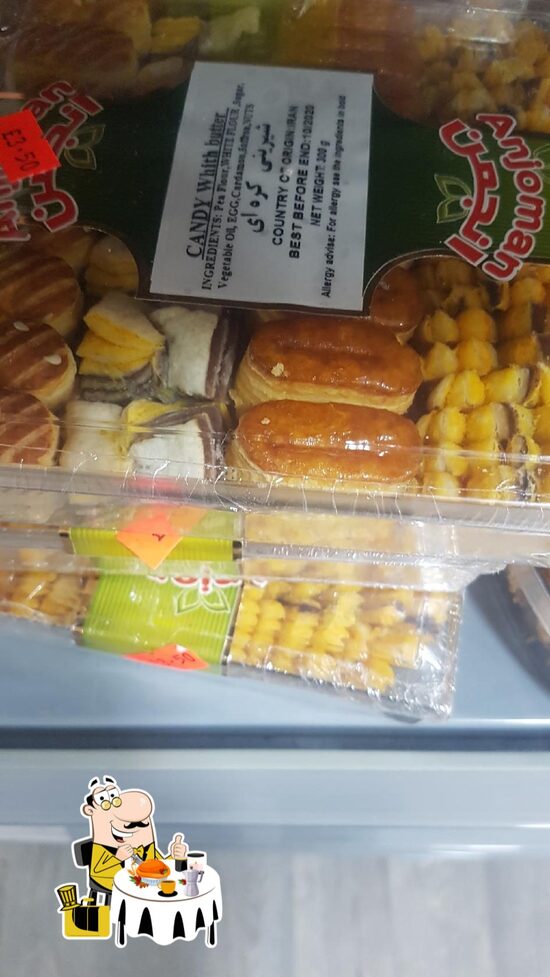 Menu at Maihan bakery, Smethwick